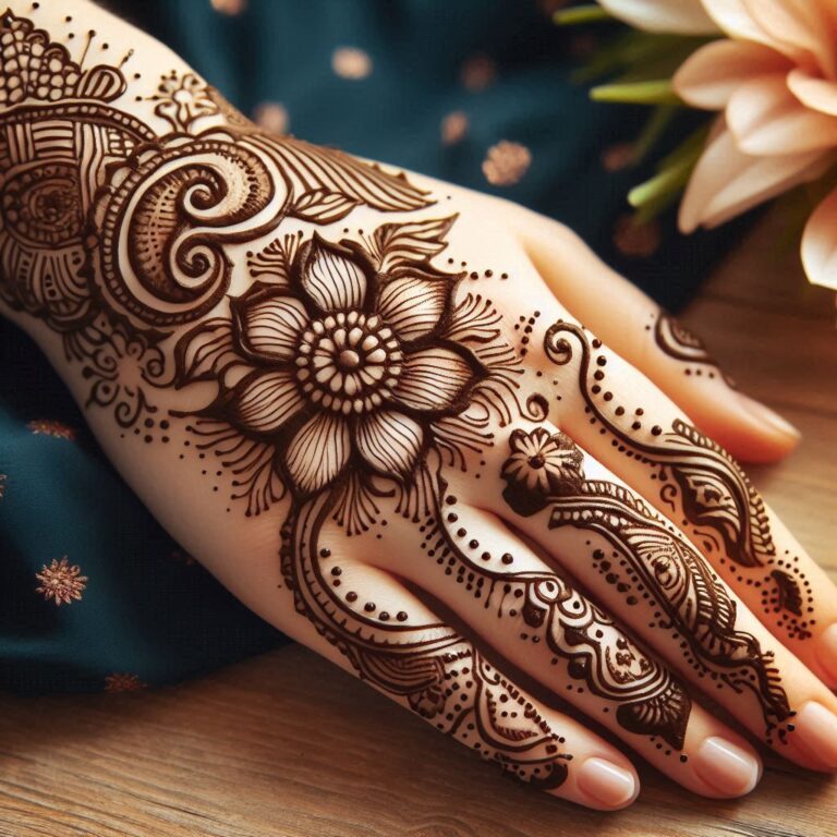 Right hand Mehndi design back by Sanjeev Kapoor on Mehndi World