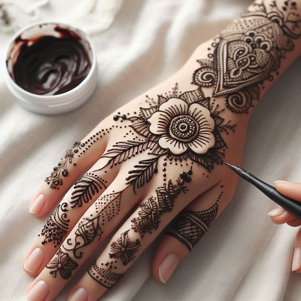 Dubai Arabic Mehndi design by Nandipha Mntambo on Mehndi World