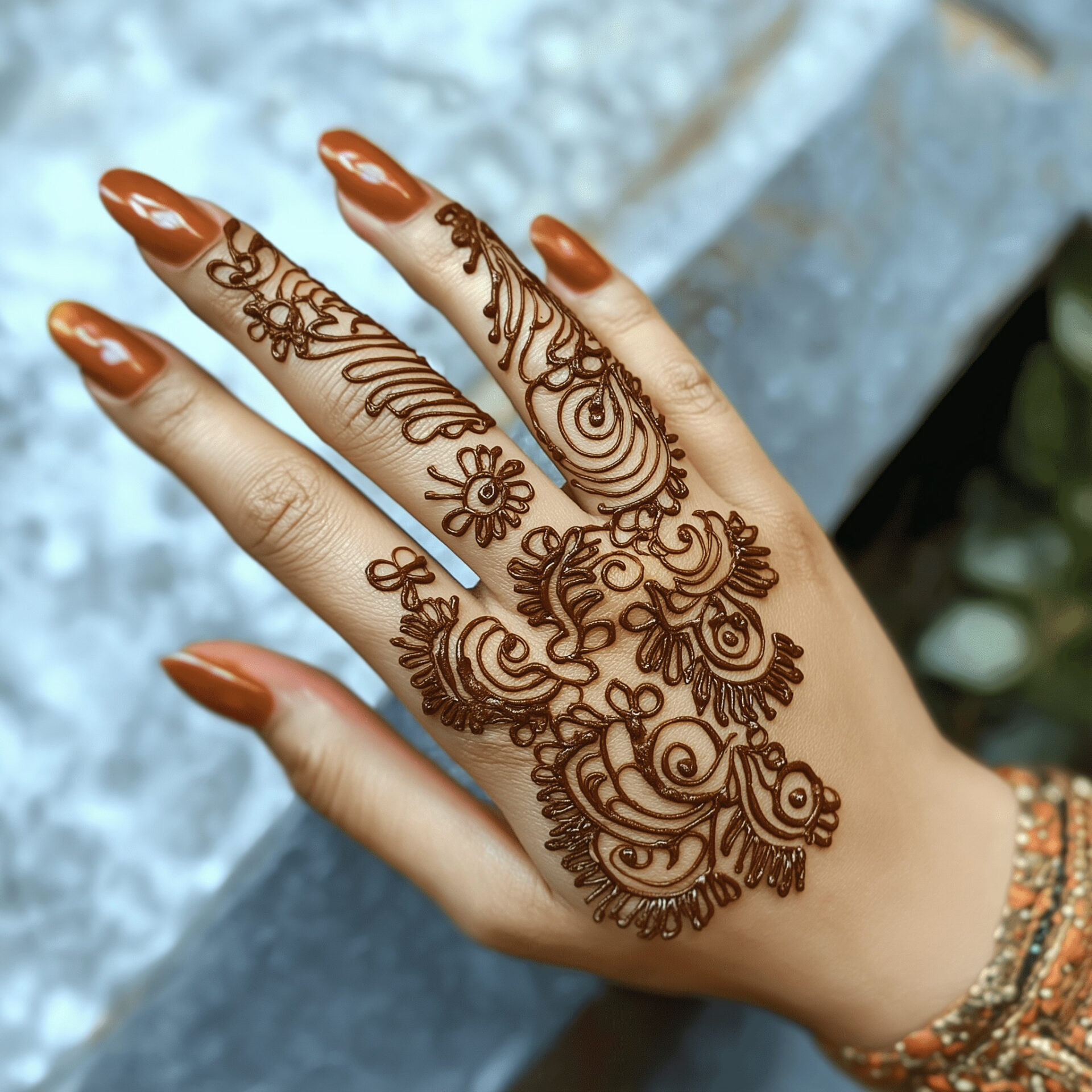 Half back hand Mehndi designs by Karnesh Sharma on Mehndi World