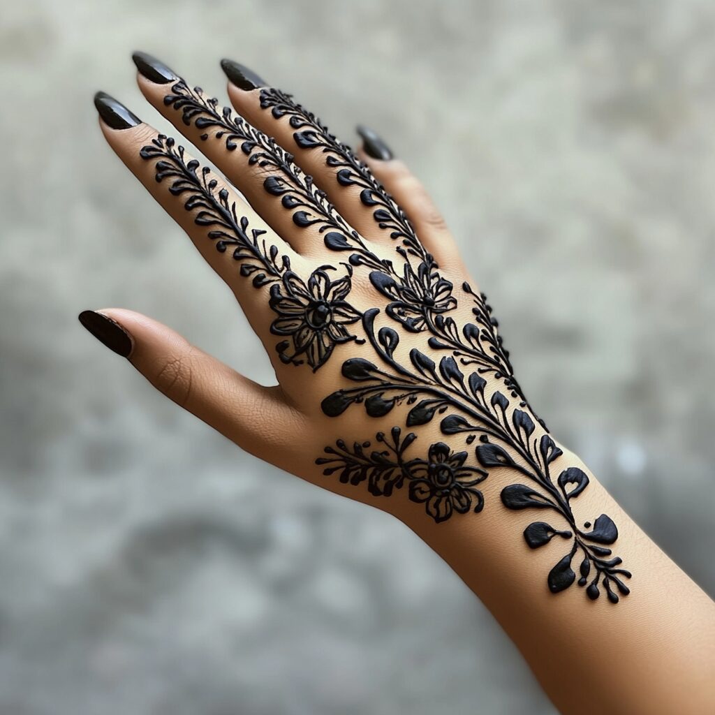 Half back hand Mehndi designs by Karnesh Sharma on Mehndi World