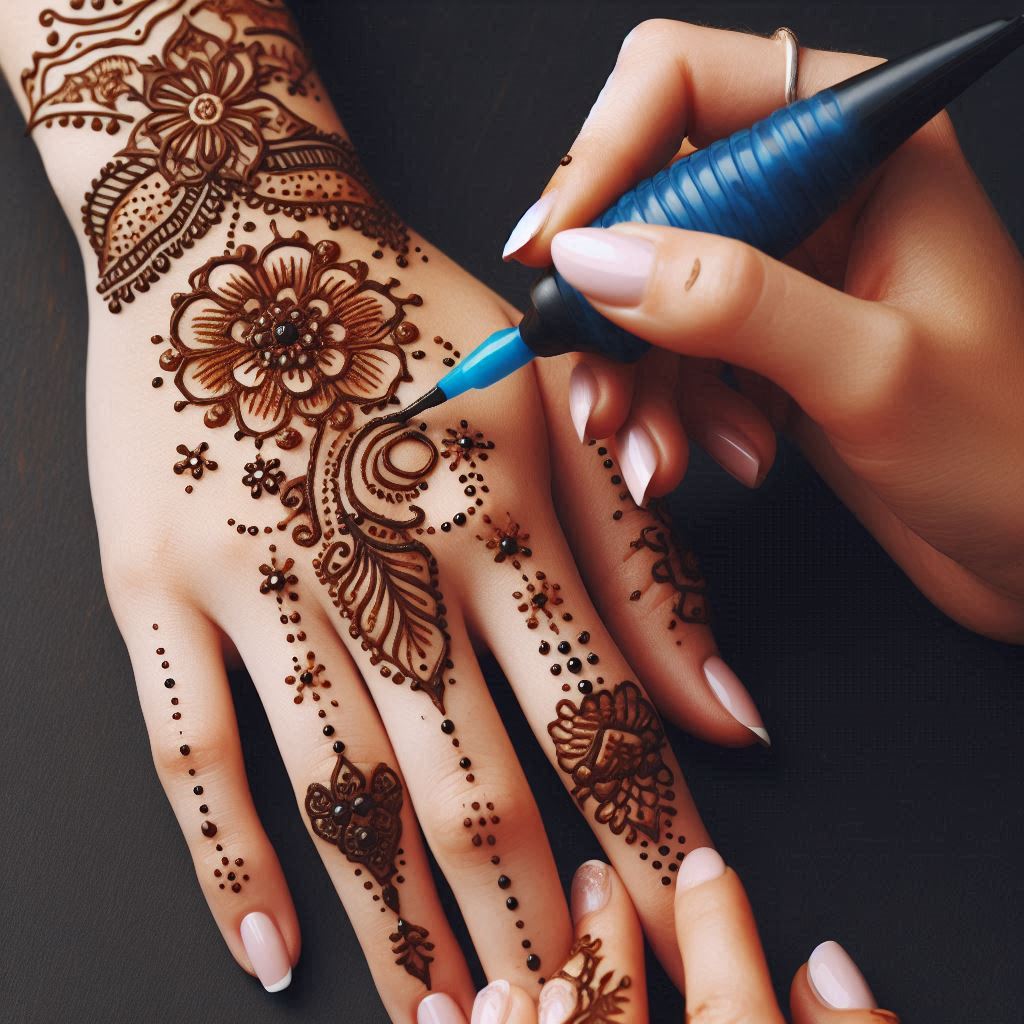 Small mehndi designs for back hand by Kaur Ahana on Mehndi World