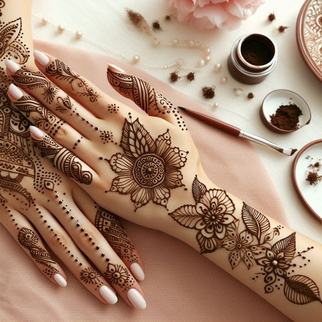 Small mehndi designs for back hand by Kaur Ahana on Mehndi World