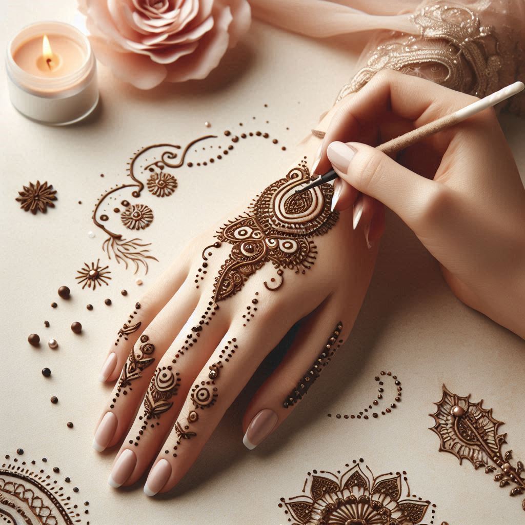 Arabic moti Mehndi design by Sanjeev Kapoor on Mehndi World