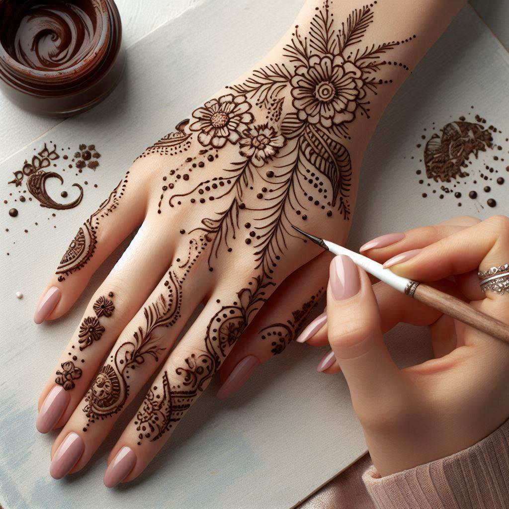 Arabic moti Mehndi design by Sanjeev Kapoor on Mehndi World