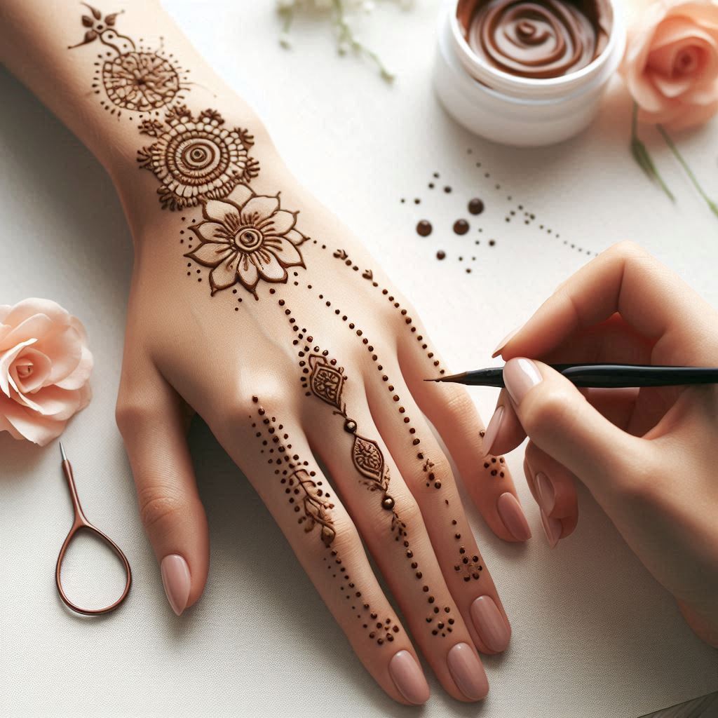 Arabic moti Mehndi design by Sanjeev Kapoor on Mehndi World