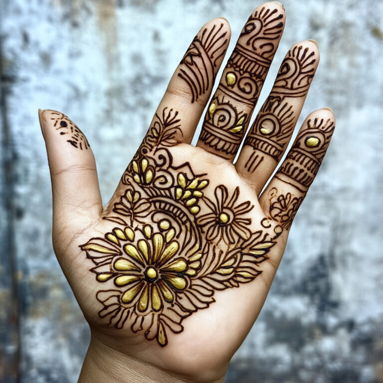 Bel Mehndi design front hand by Nandipha Mntambo on Mehndi World