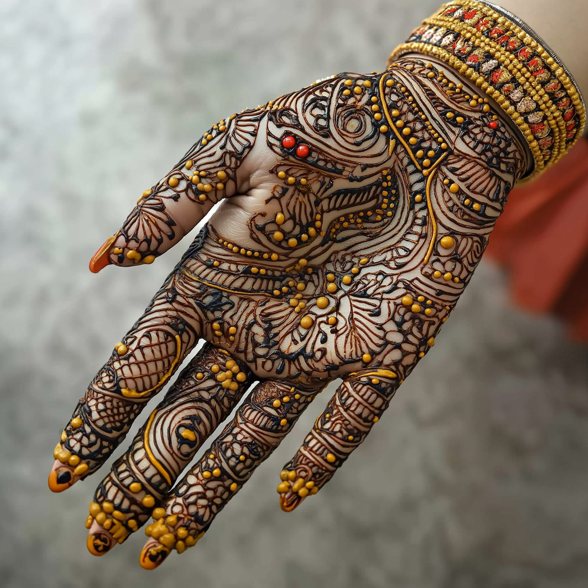 Engagement bridal Mehndi design by Karnesh Sharma on Mehndi World
