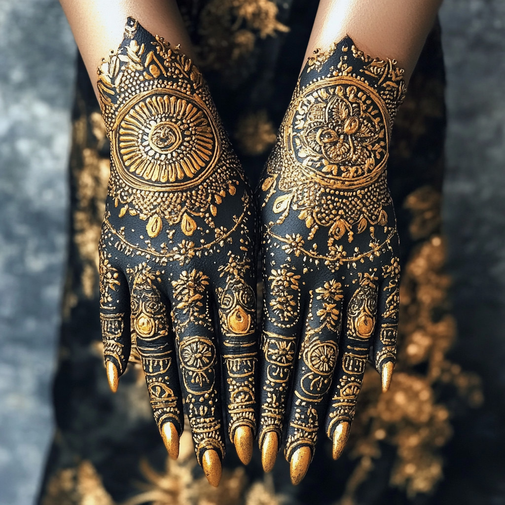 Full hand Mehndi designs back side by Sudhir Shivaram on Mehndi World