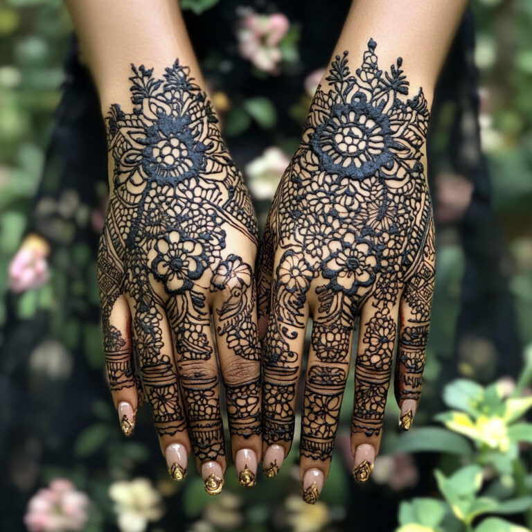 Full hand Mehndi designs back side by Sudhir Shivaram on Mehndi World