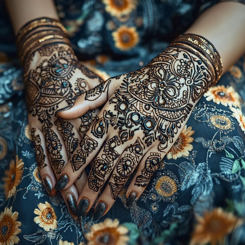 Full hand Mehndi designs back side by Sudhir Shivaram on Mehndi World