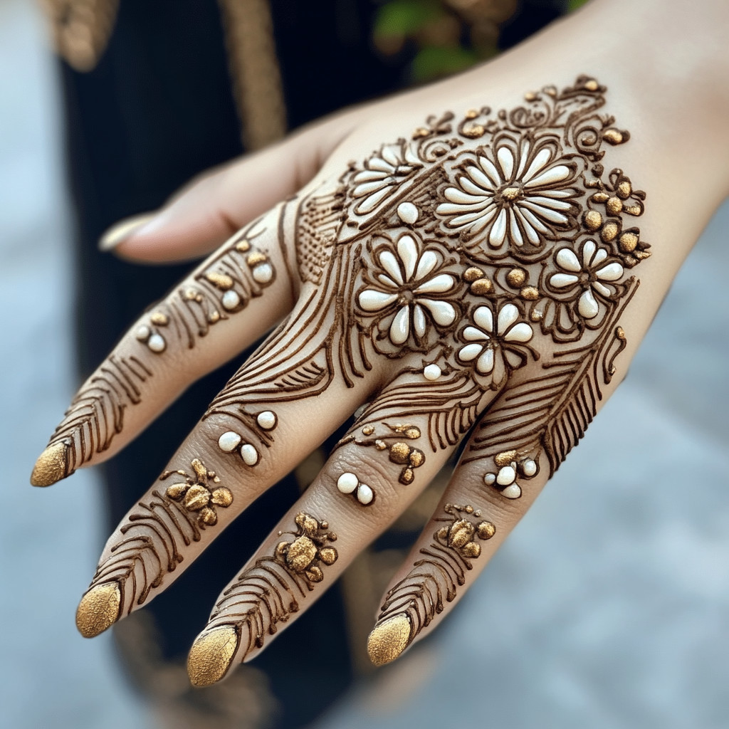 Full hand Mehndi designs back side by Sudhir Shivaram on Mehndi World