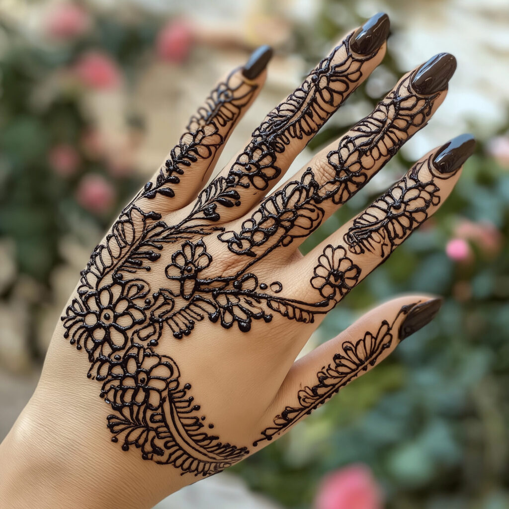 Indian Arabic Mehndi design by Sanjeev Kapoor on Mehndi World