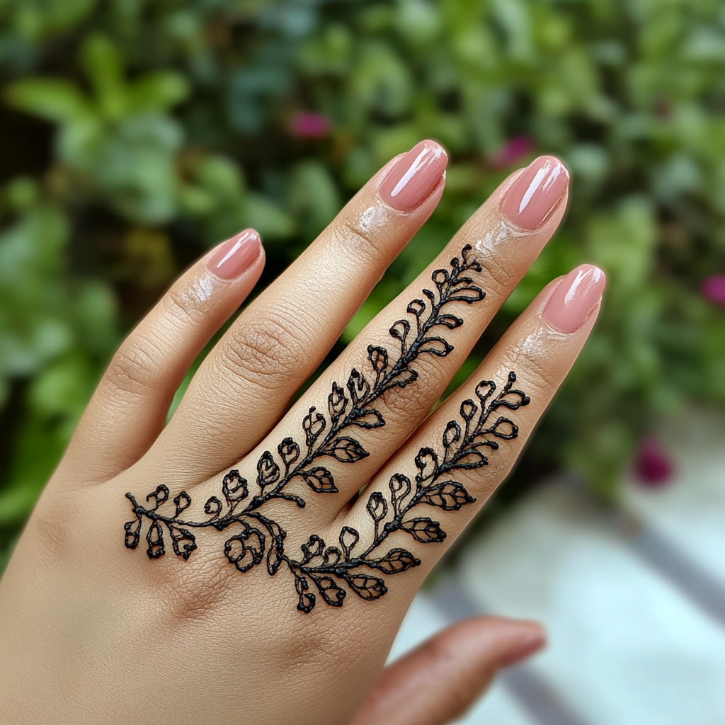 Ring finger Mehndi design by Nandipha Mntambo on Mehndi World