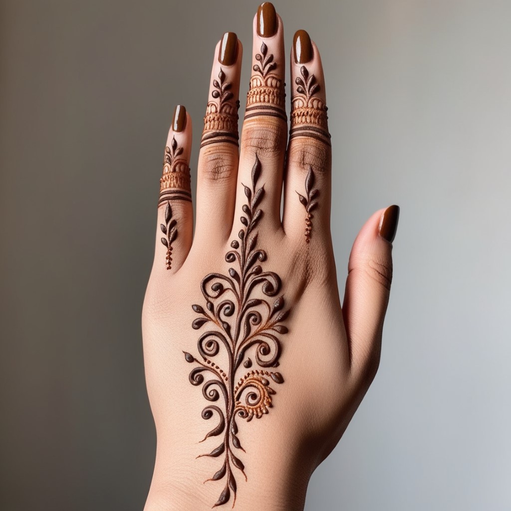 Back hand flower Mehndi design by Anisha Vivek on Mehndi World