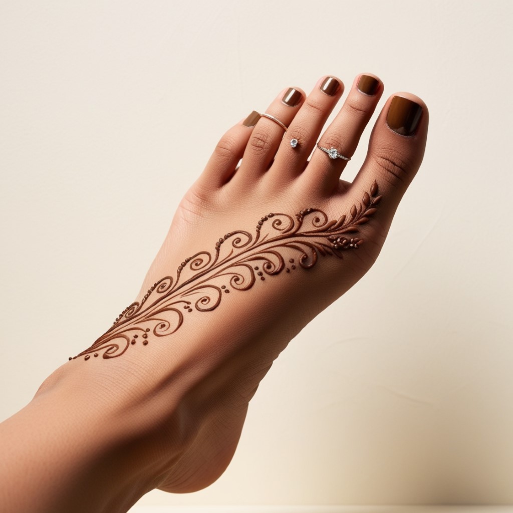 Foot finger Mehndi design by Rohit Kumar on Mehndi World