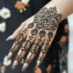 Pakistani Mehndi design back hand by Karnesh Sharma on Mehndi World