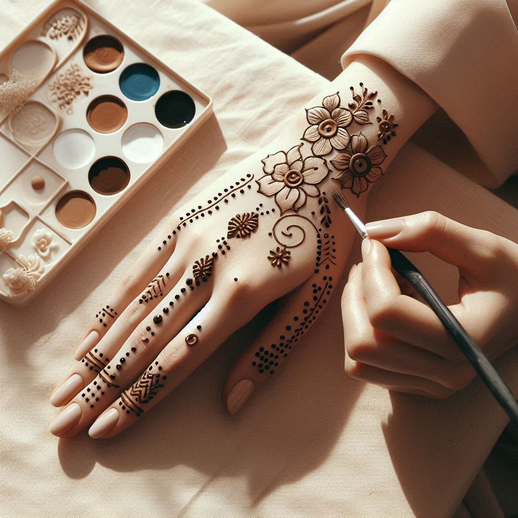 Mehndi design Bail back hand by Sudhir Shivaram on Mehndi World