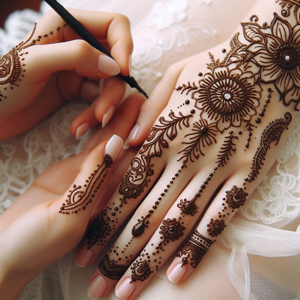 Mehndi design Bail back hand by Sudhir Shivaram on Mehndi World