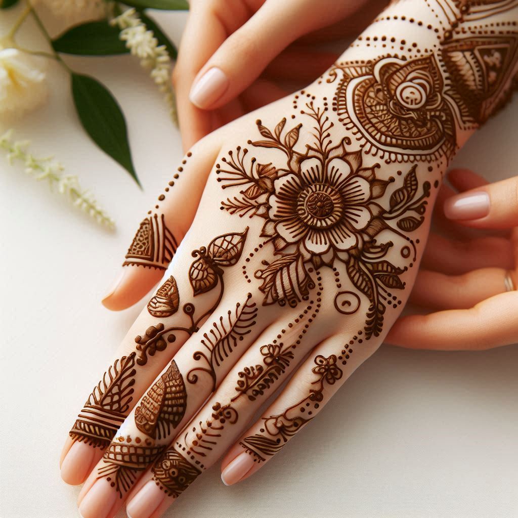 Mehndi design Bail back hand by Sudhir Shivaram on Mehndi World