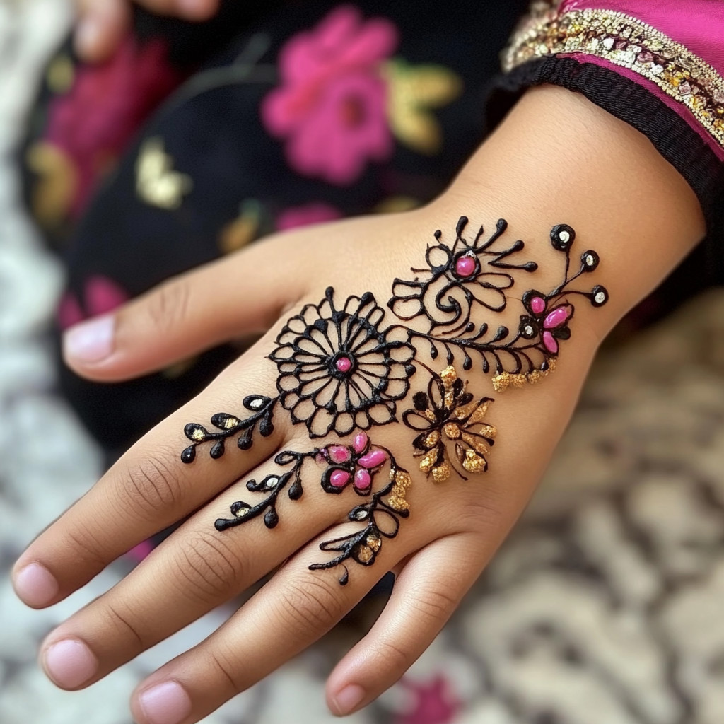 Mehndi designs for kids full hand by Nandipha Mntambo on Mehndi World