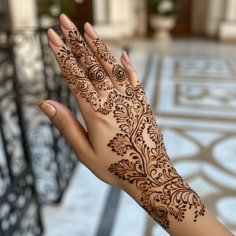 Right hand Mehndi design simple by Sanjeev Kapoor on Mehndi World