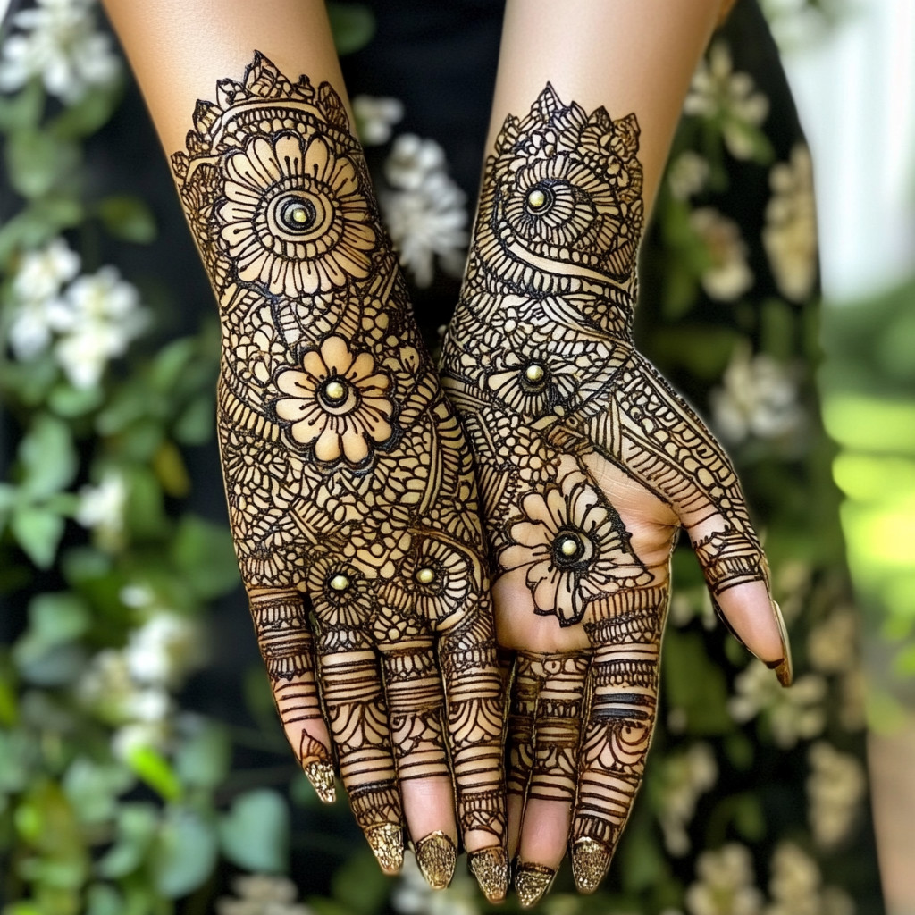 Heavy Mehndi designs for back hands by David McLeod on Mehndi World