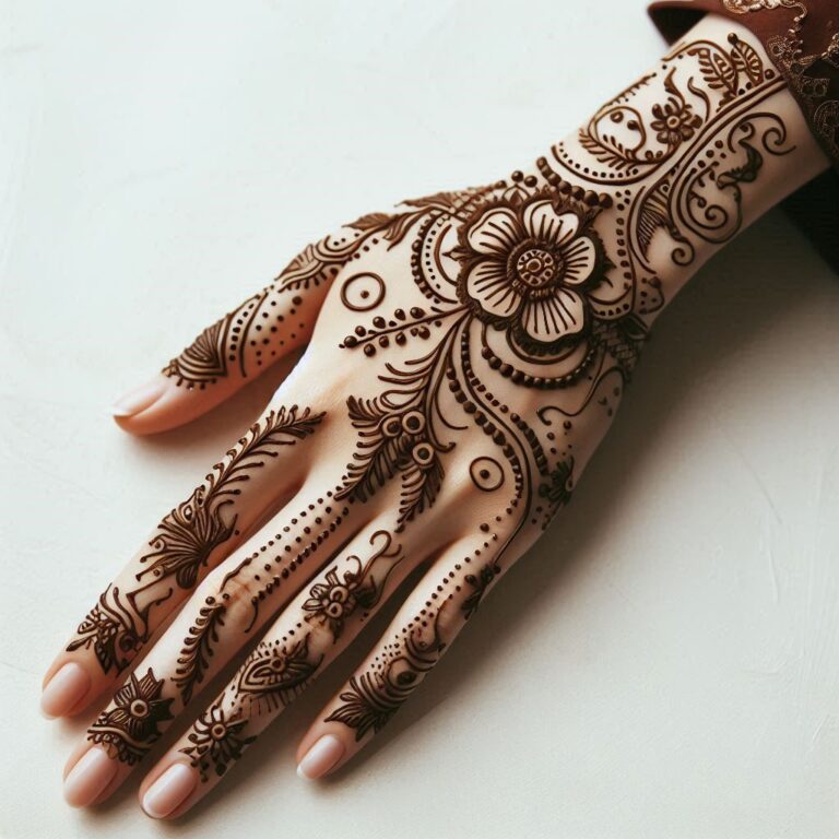 Stylish back hand mehndi designs by Masculine Shikoba on Mehndi World
