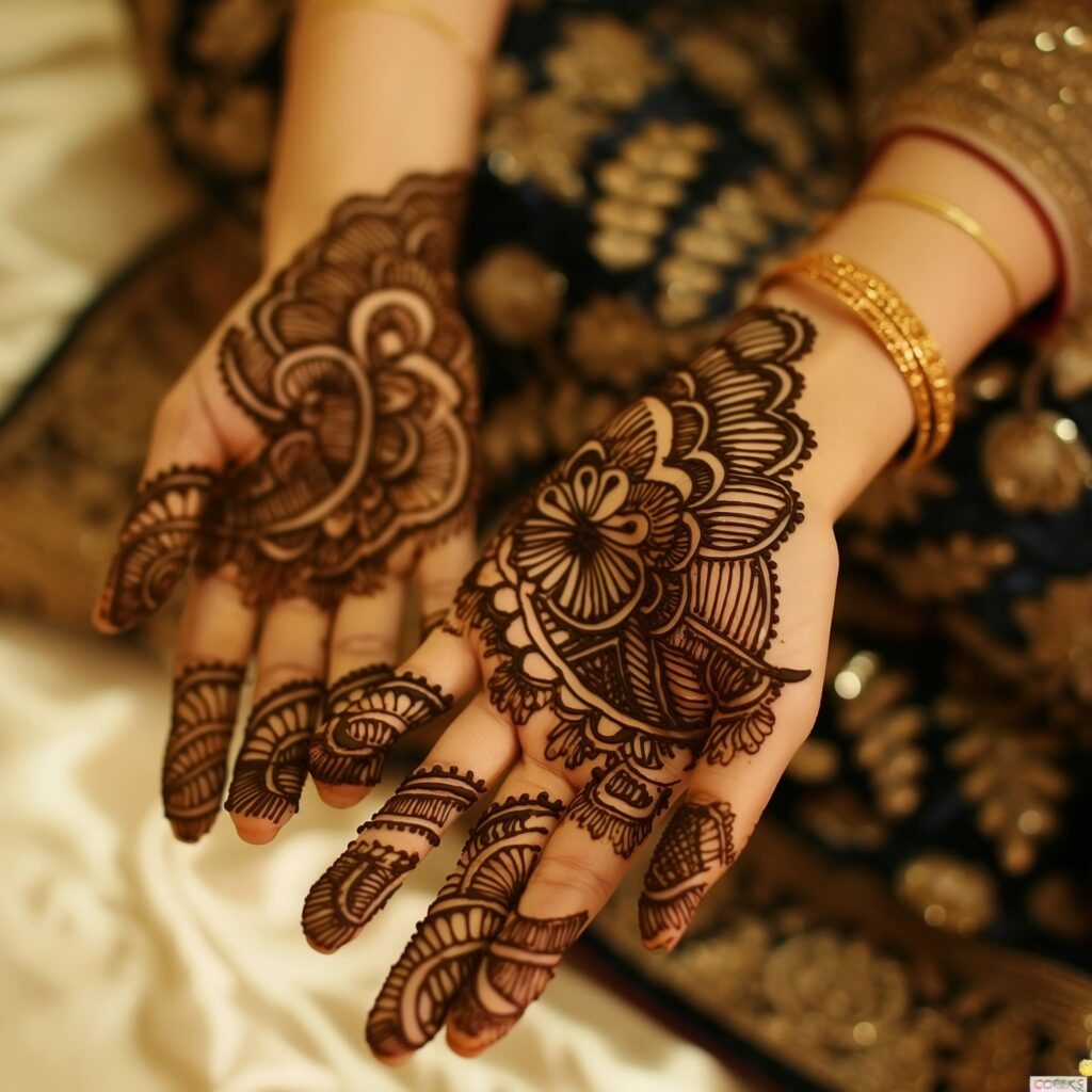 Pakistani Arabic Mehndi design by Sudhir Shivaram on Mehndi World