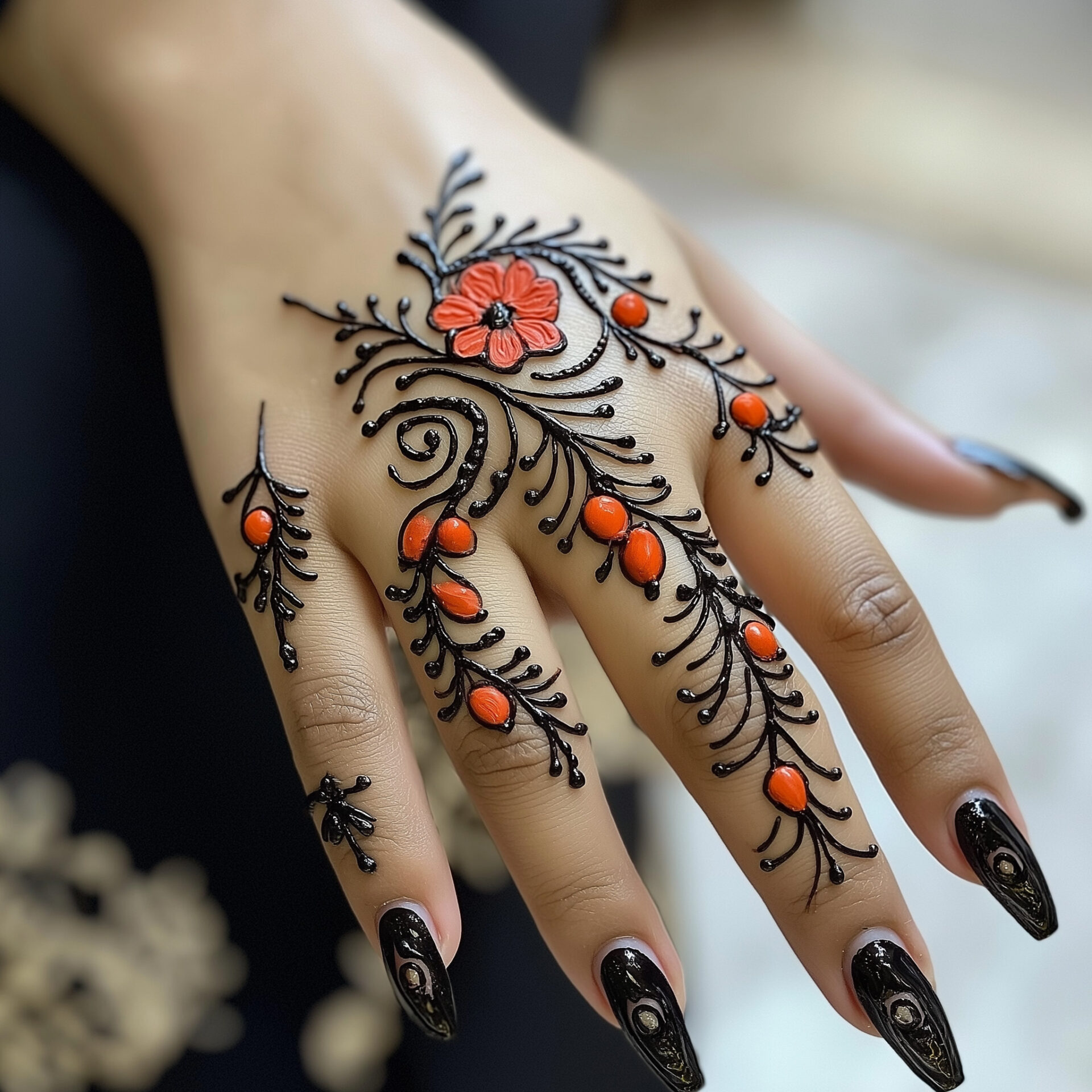 Arham Mehndi design back hand by Indrani Ghose on Mehndi World