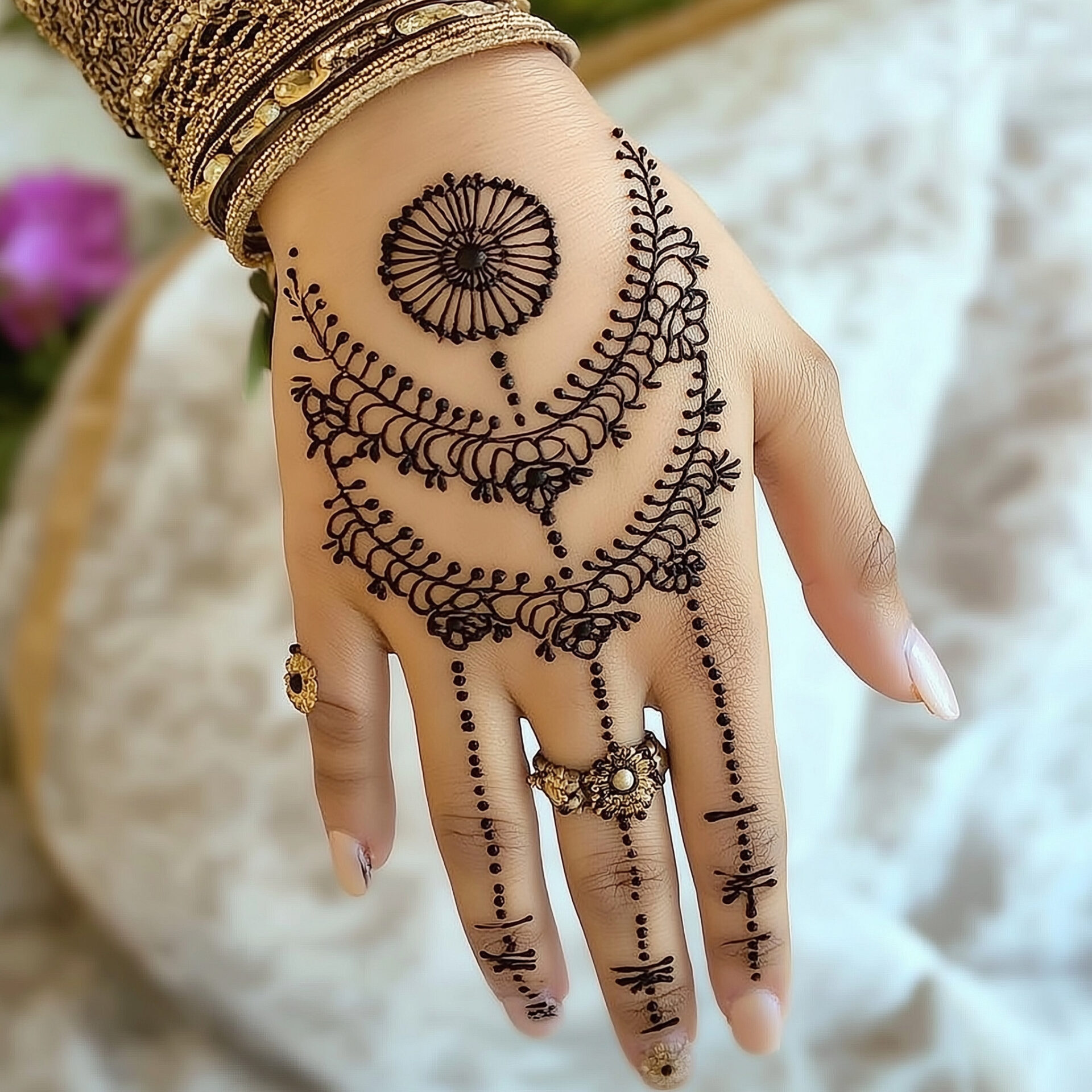 Back hand chain Mehndi design by David McLeod on Mehndi World