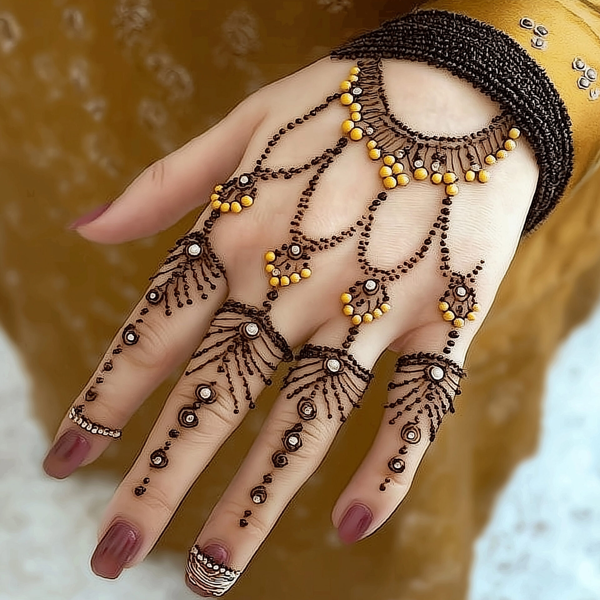 Back hand chain Mehndi design by David McLeod on Mehndi World