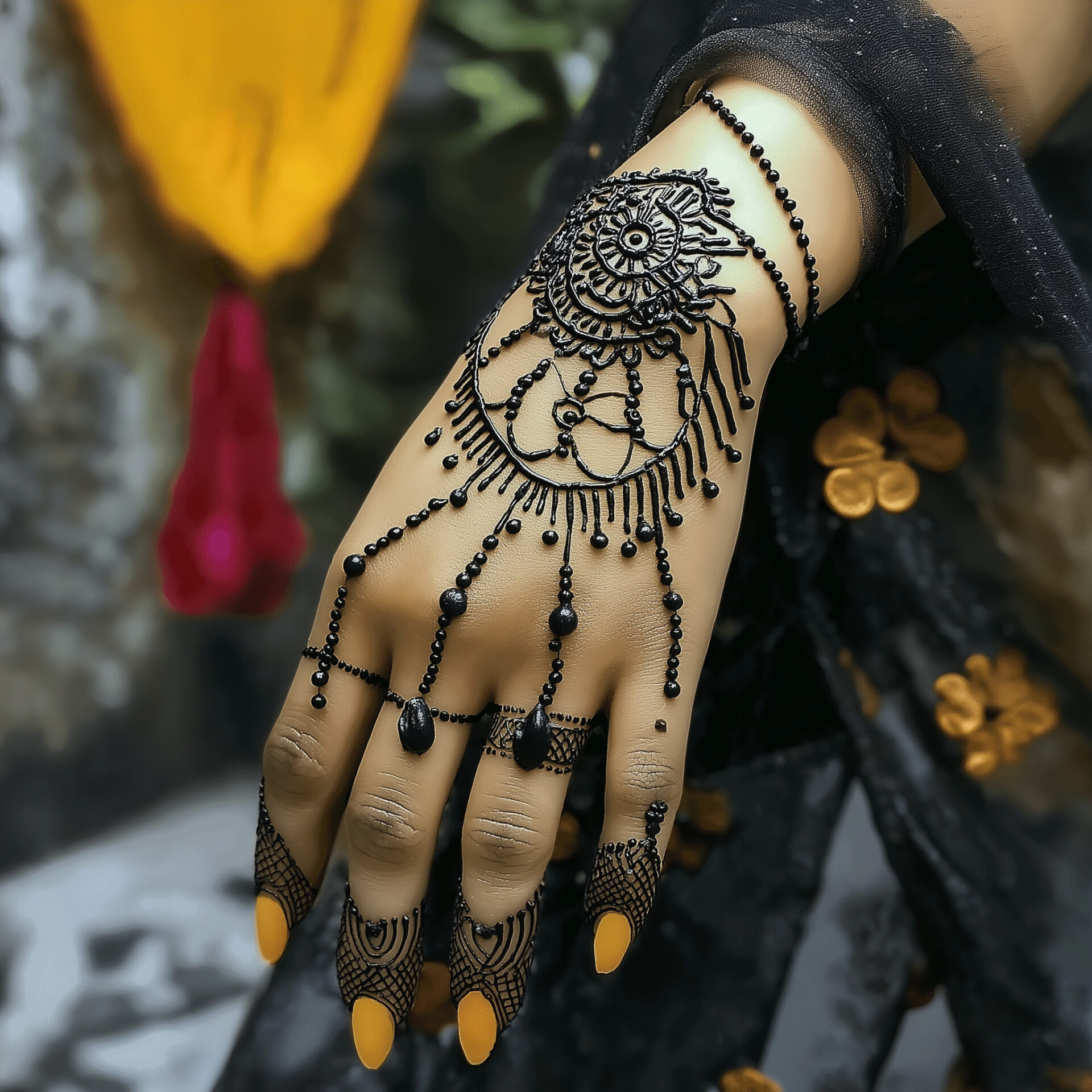 Back hand chain Mehndi design by David McLeod on Mehndi World
