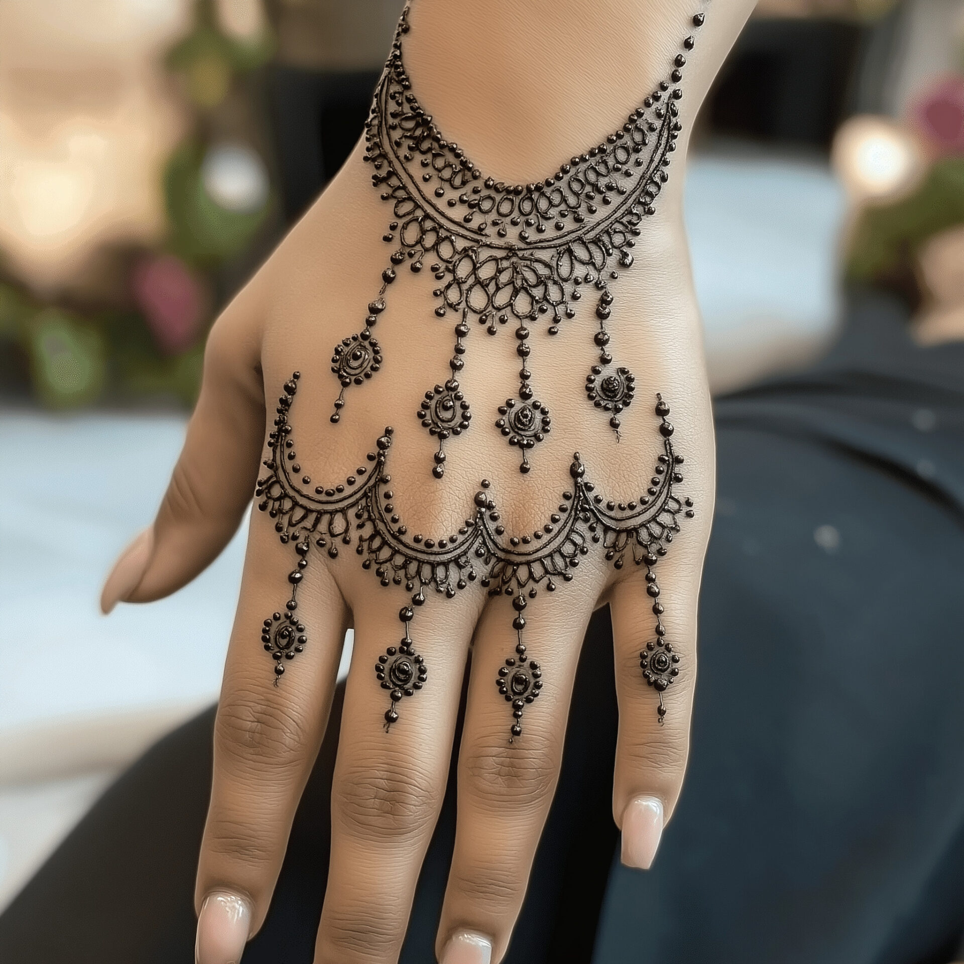 Back hand chain Mehndi design by David McLeod on Mehndi World