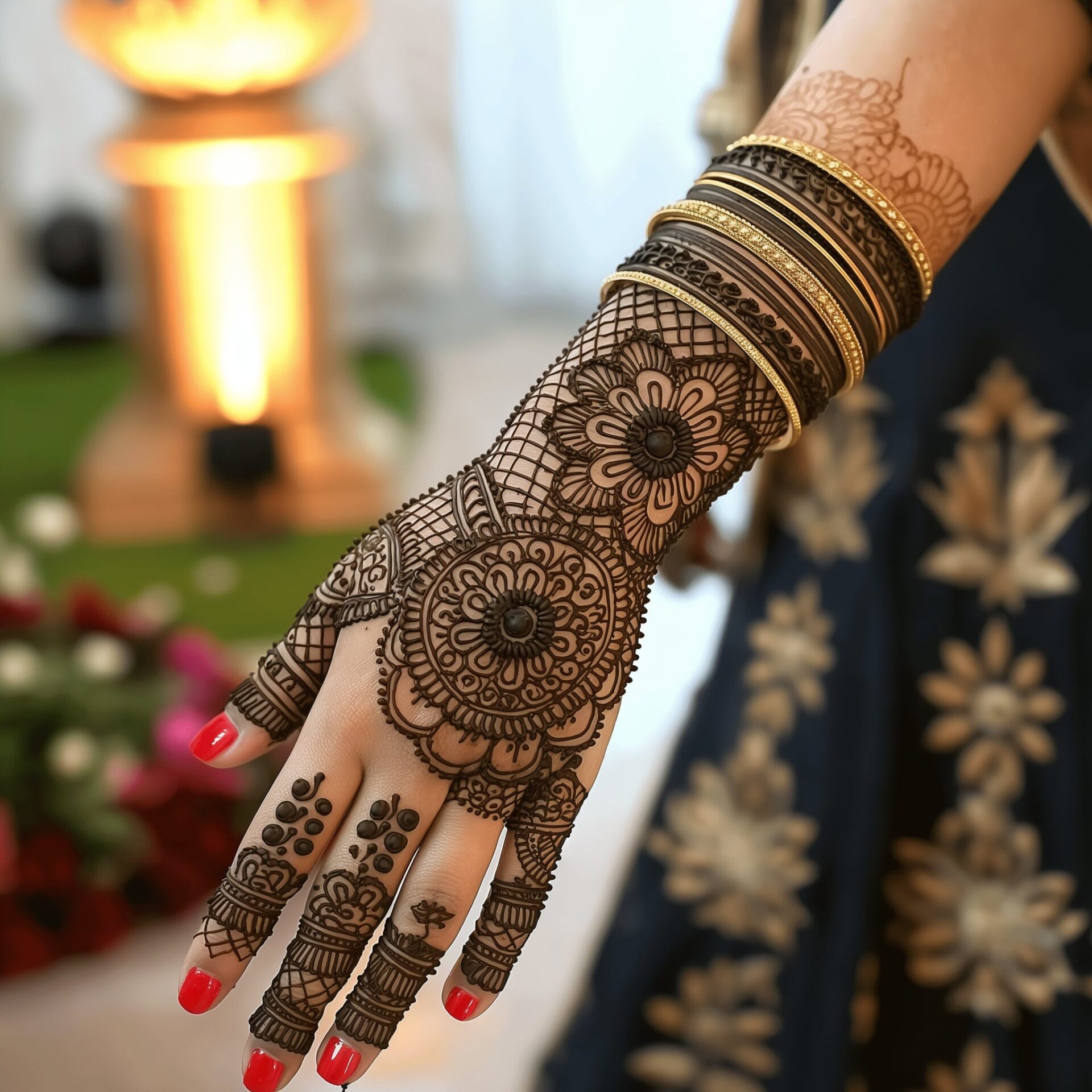 Back hand Mehndi design for bridal by Rohit Kumar on Mehndi World