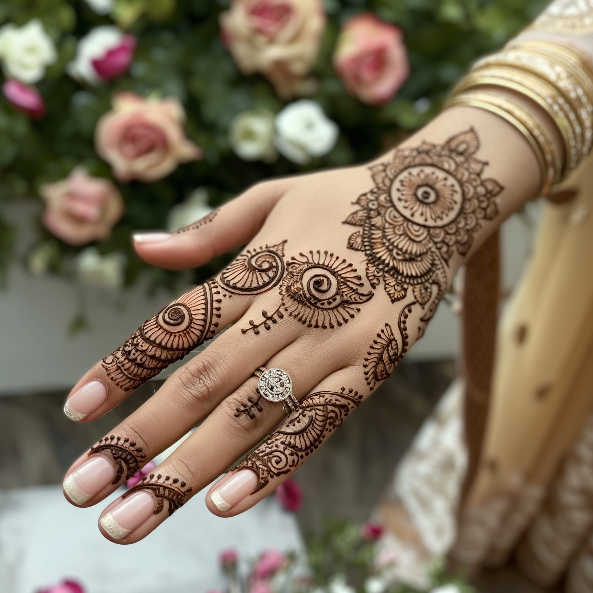 Back hand Mehndi design for bridal by Rohit Kumar on Mehndi World