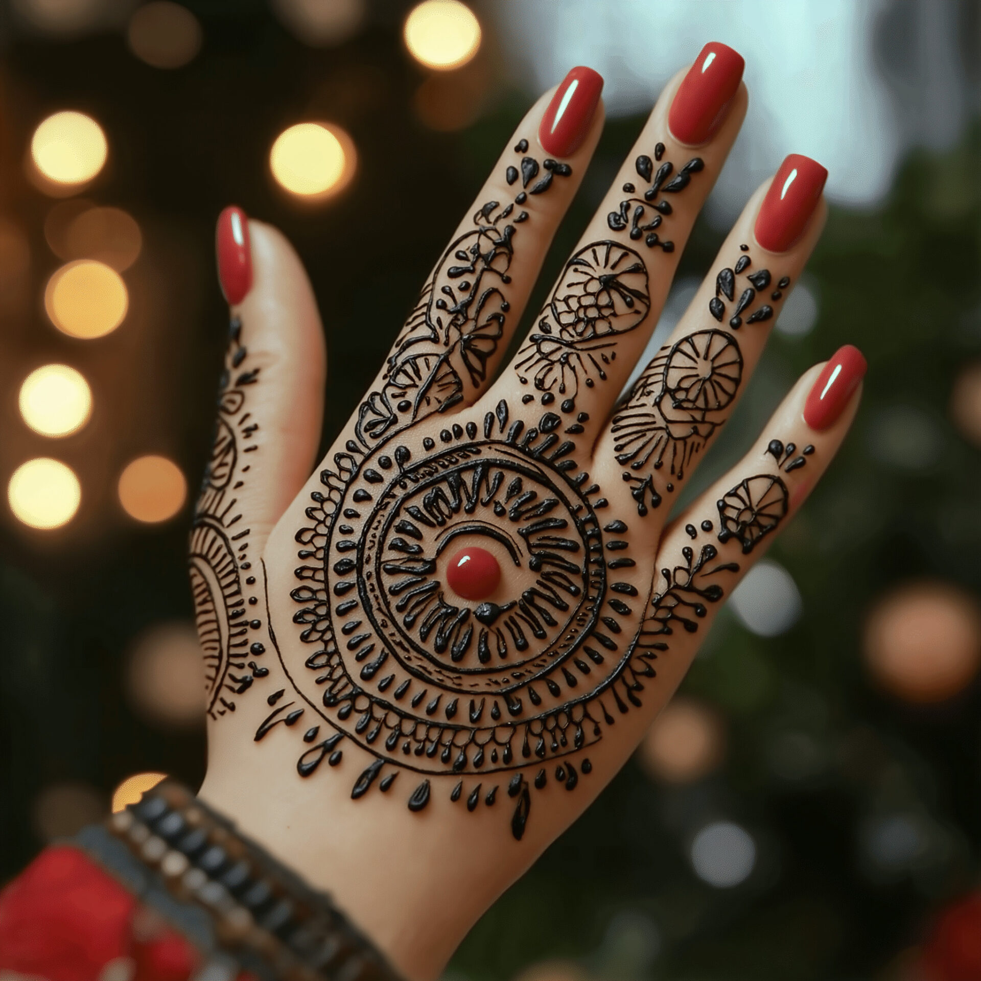 Back hand round Mehndi design by Itzcoatl Nuka on Mehndi World