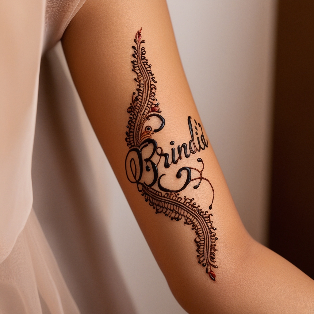 Bridal Mehndi design with name by Kaur Ahana on Mehndi World