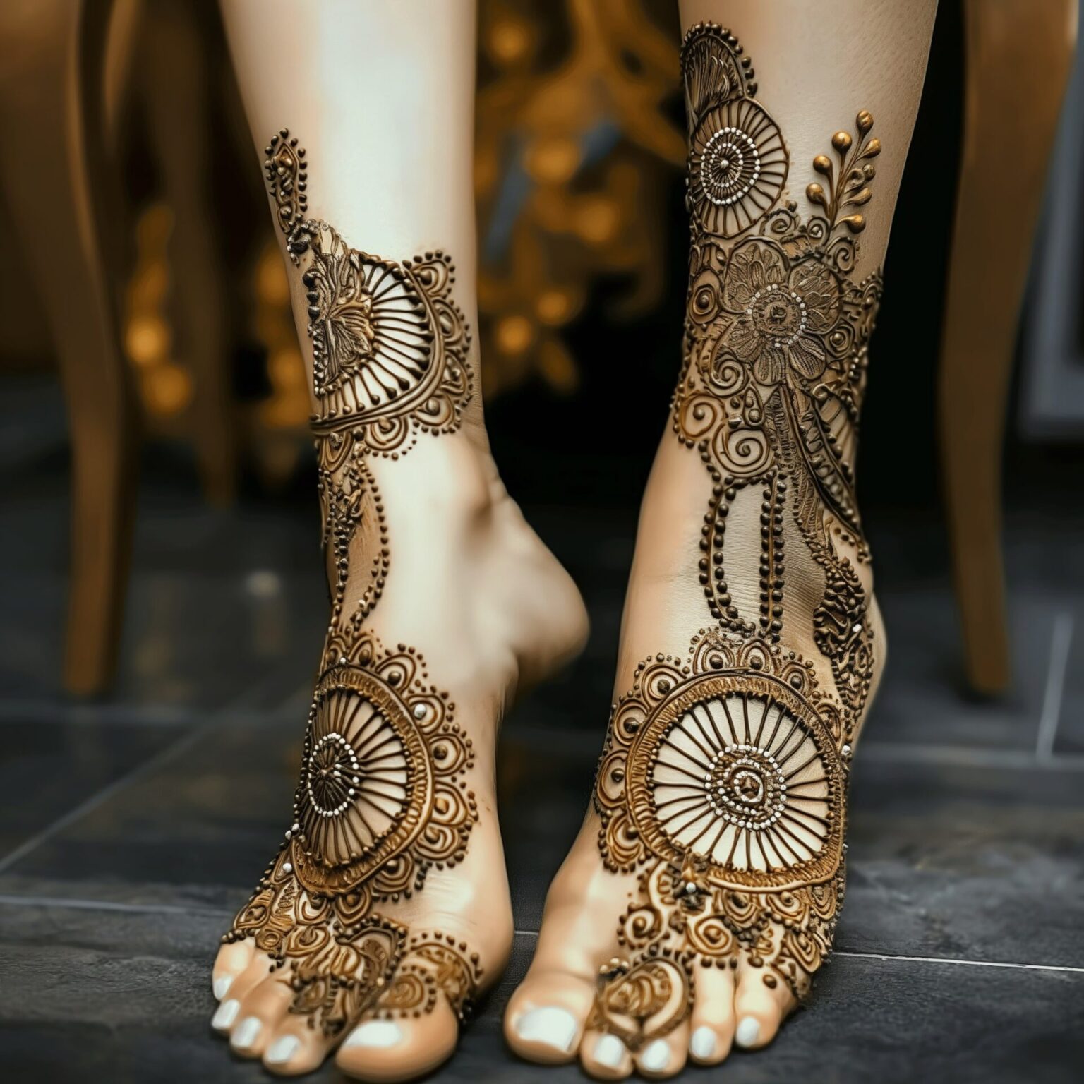 Bridal Mehndi designs for legs by Rohit Kumar on Mehndi World