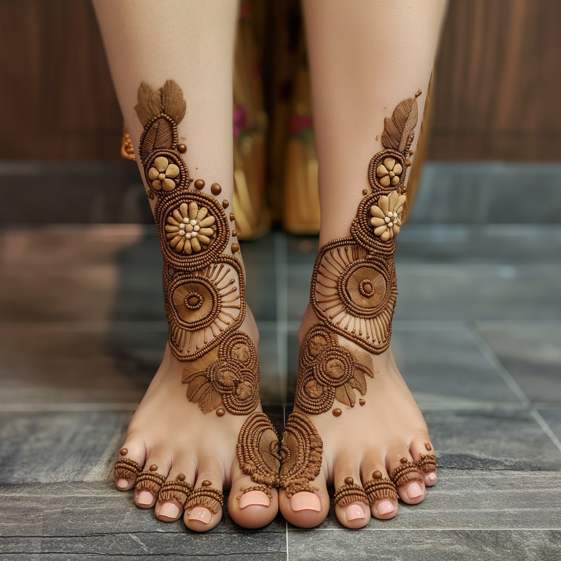 Bridal Mehndi designs for legs by Rohit Kumar on Mehndi World