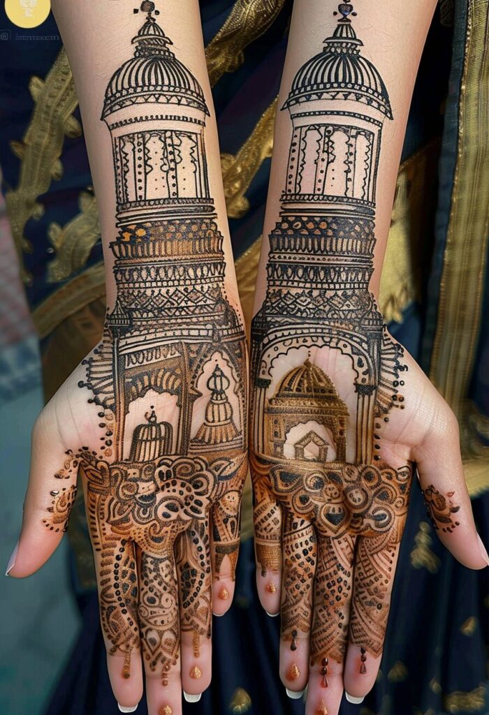 Bridal Rajasthani Mehndi design by Masculine Shikoba on Mehndi World
