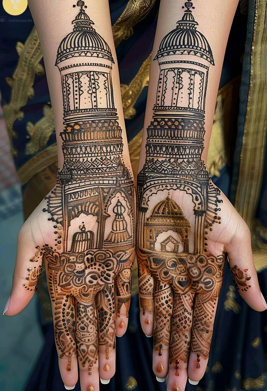 Bridal Rajasthani Mehndi design by Masculine Shikoba on Mehndi World