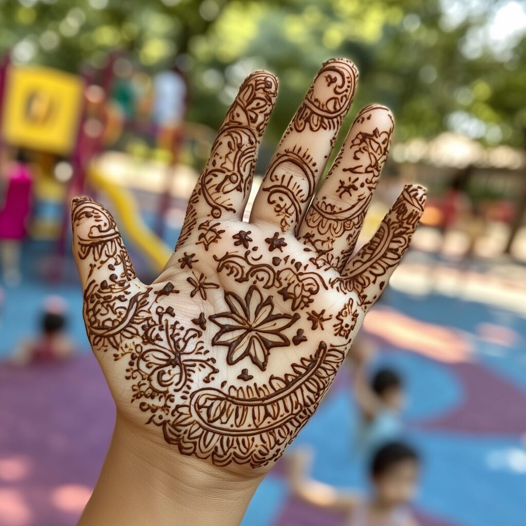 Mehndi Design Easy and Beautiful for Kids by Karnesh Sharma on Mehndi World