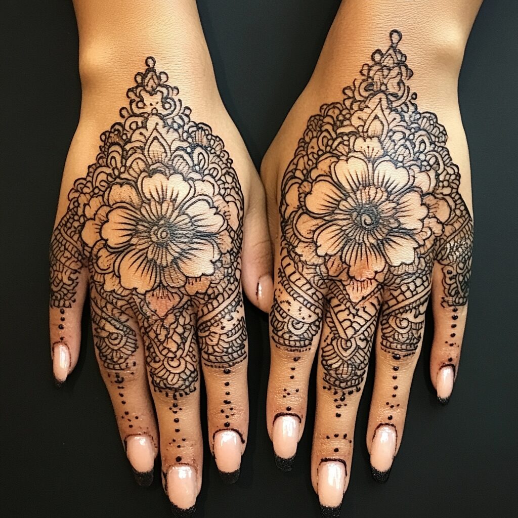 Muslim bridal Mehndi design by Masculine Shikoba on Mehndi World