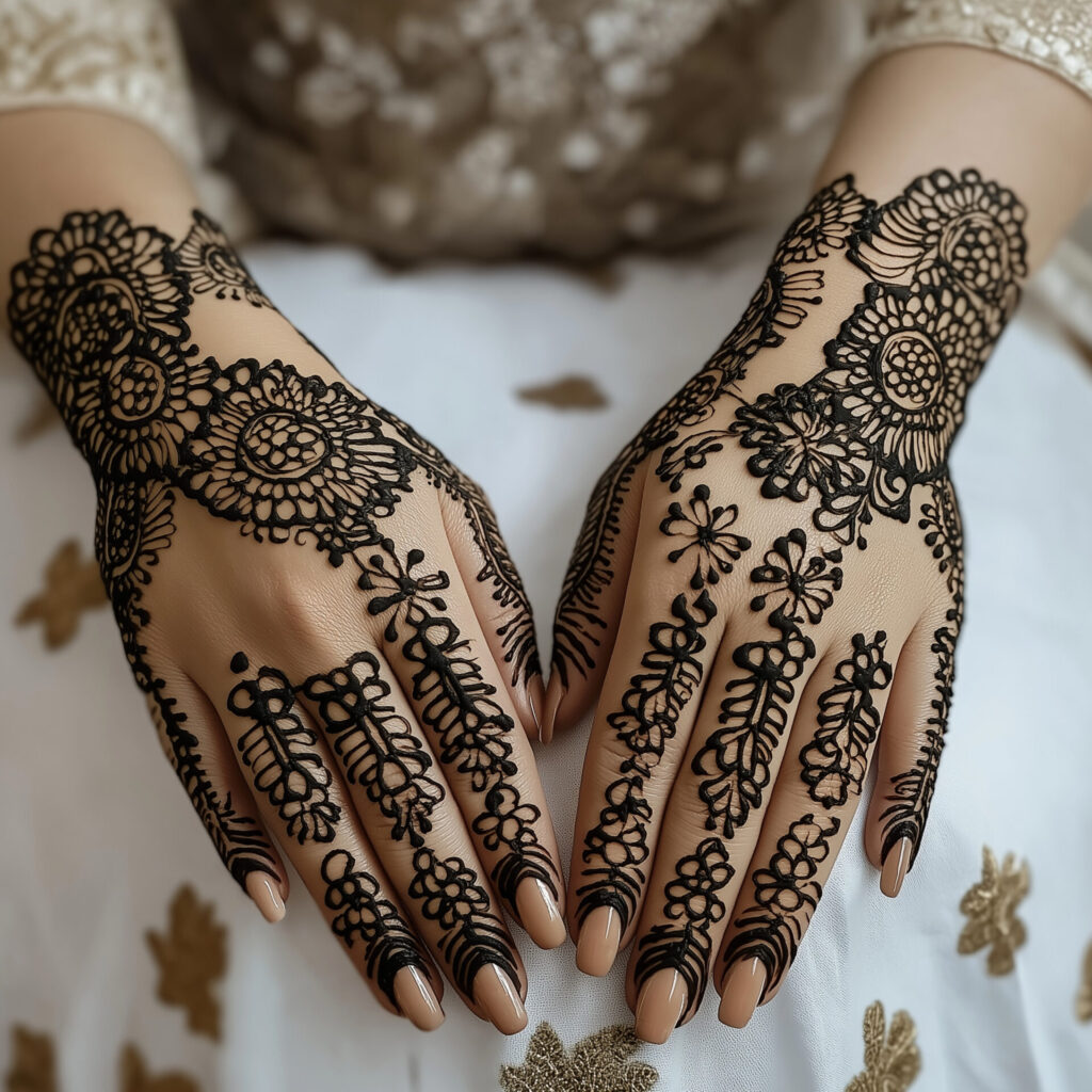 Muslim bridal Mehndi design by Masculine Shikoba on Mehndi World