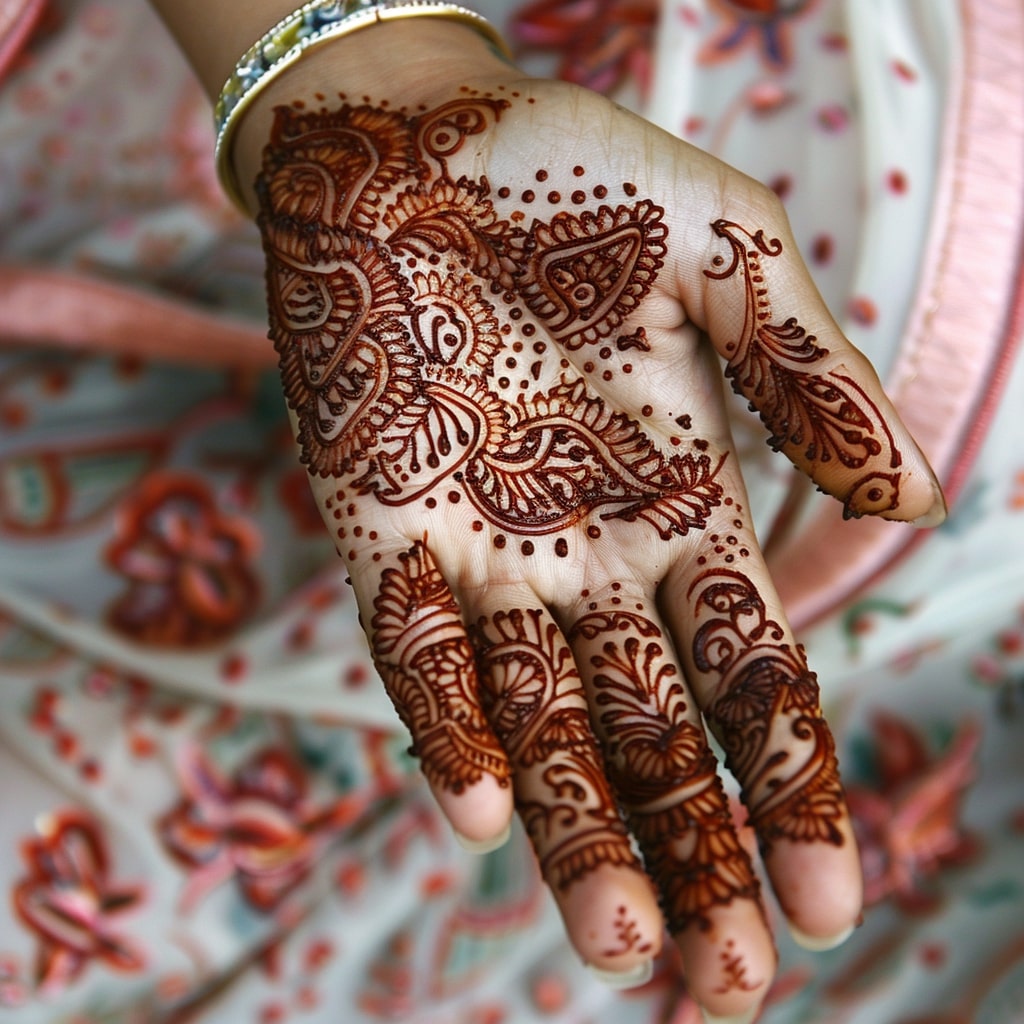 Pakistani Mehndi designs front hand by Rohit Kumar on Mehndi World