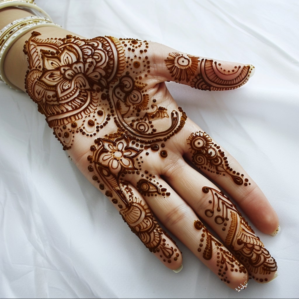 Pakistani Mehndi designs front hand by Rohit Kumar on Mehndi World