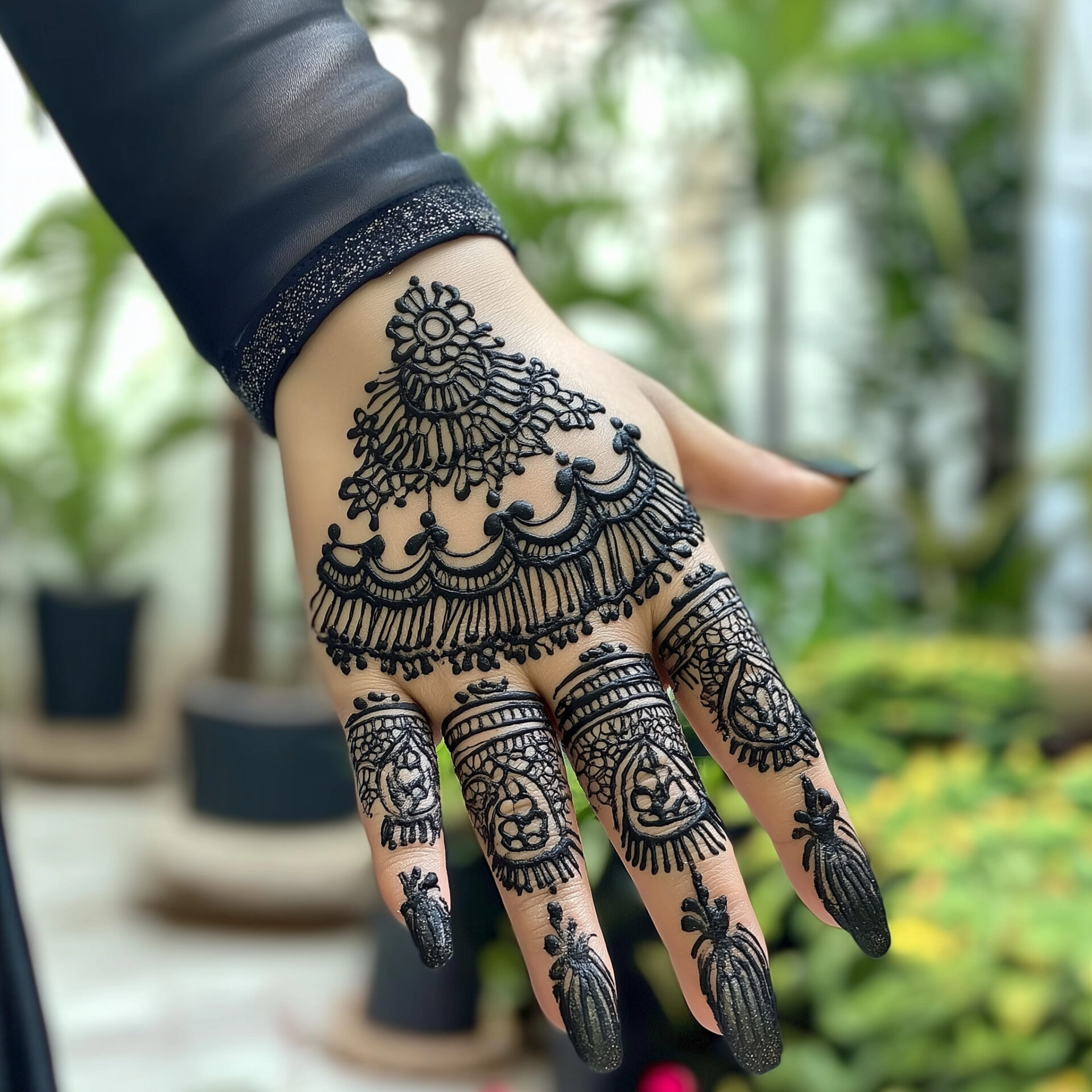 Bharwa Mehndi design back hand by David McLeod on Mehndi World