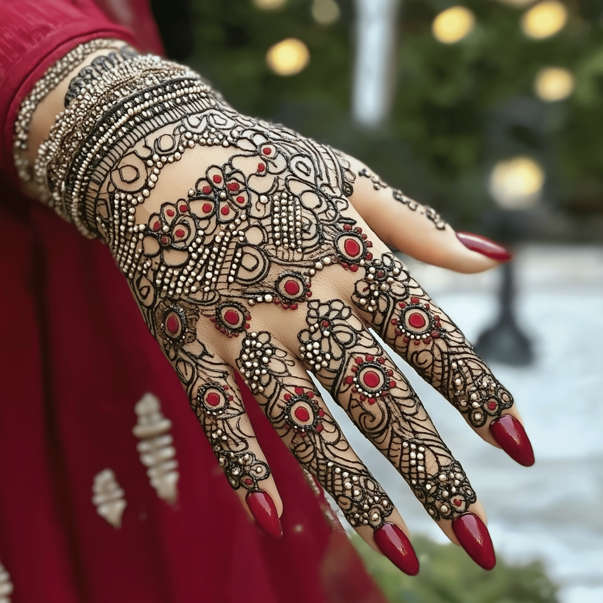 Khafif Mehndi design back hand by Himanshi Gupta on Mehndi World