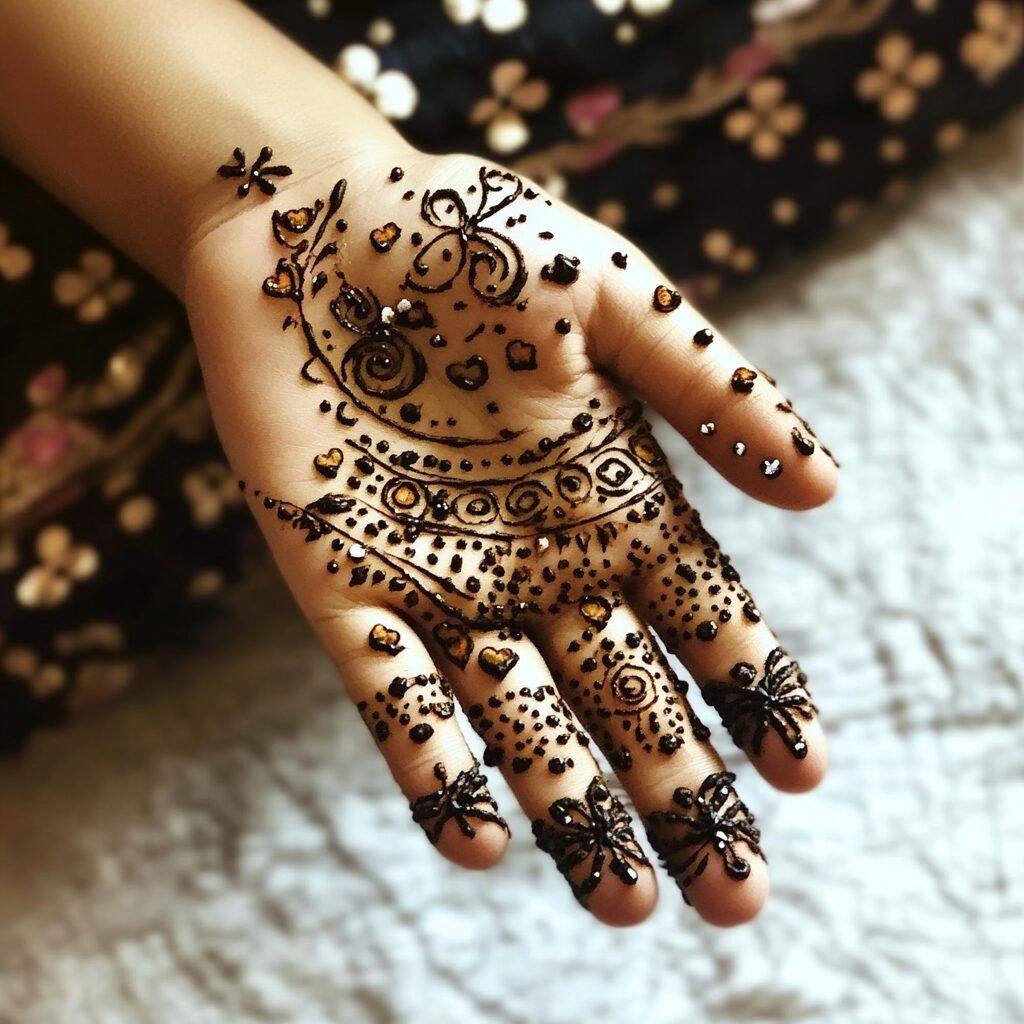 Easy Mehndi Design for Kids by Karnesh Sharma on Mehndi World