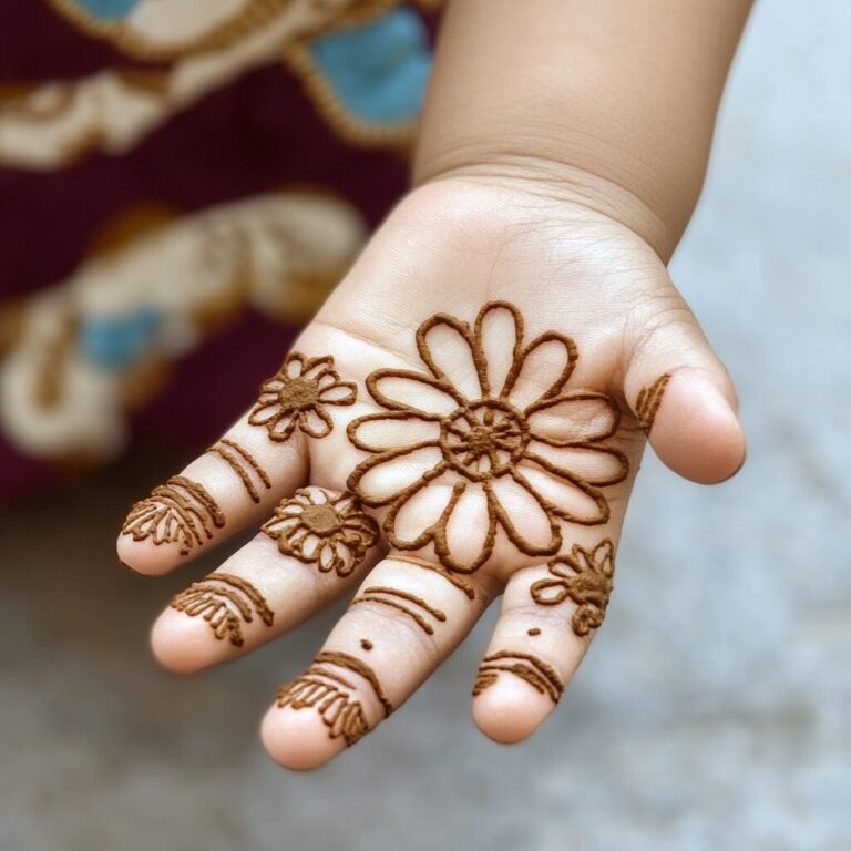 Easy Mehndi Design for Kids by Karnesh Sharma on Mehndi World